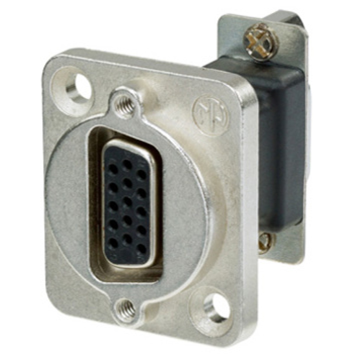 NEUTRIK 15 POLE D-SUB FEEDTHROUGH FEMALE TO FEMALE D-SHAPE NICKEL HOUSING
